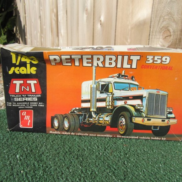 Toys | Vintage Amt Peterbilt 359 Conventional 143 Big Rid Truck Model ...